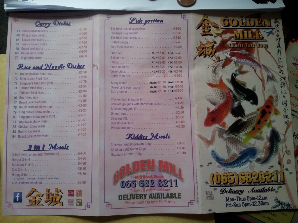 Tulsi Ennis & Golden Mill Ennis Menus – Georgie Casey